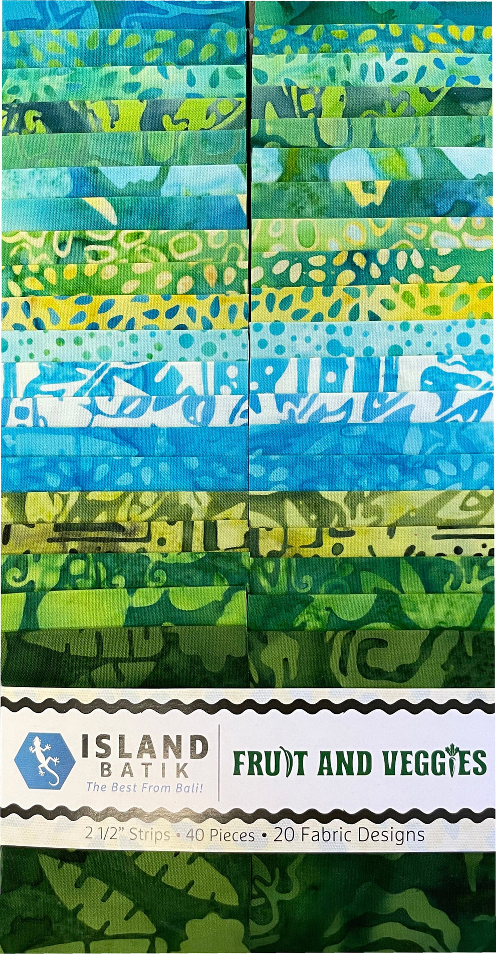 Island Batik Fruits and Veggies-SP 2.5" Fabric Strip Pack 40 pieces wi ...