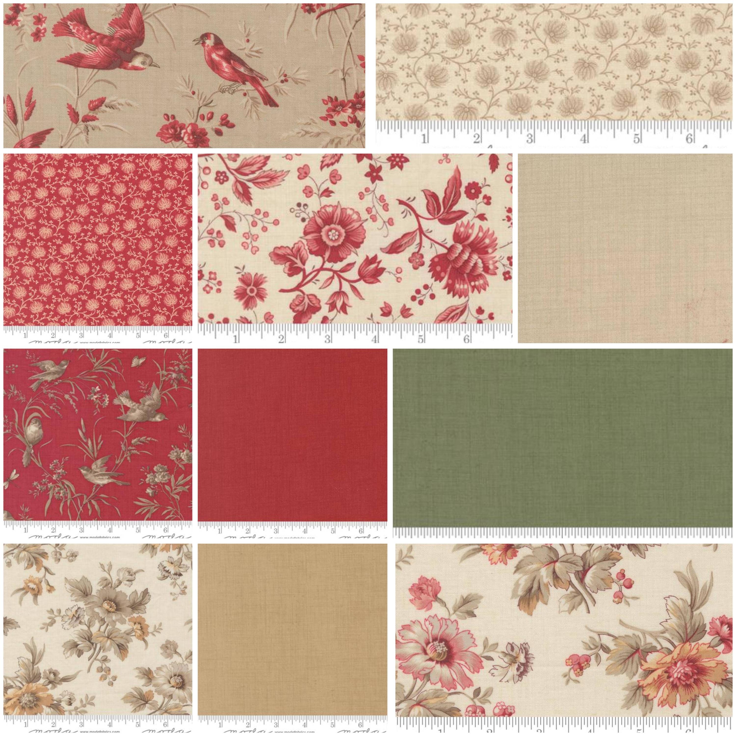 Moda French General curated Fat Quarter bundle 11 pcs Classic quilting ...