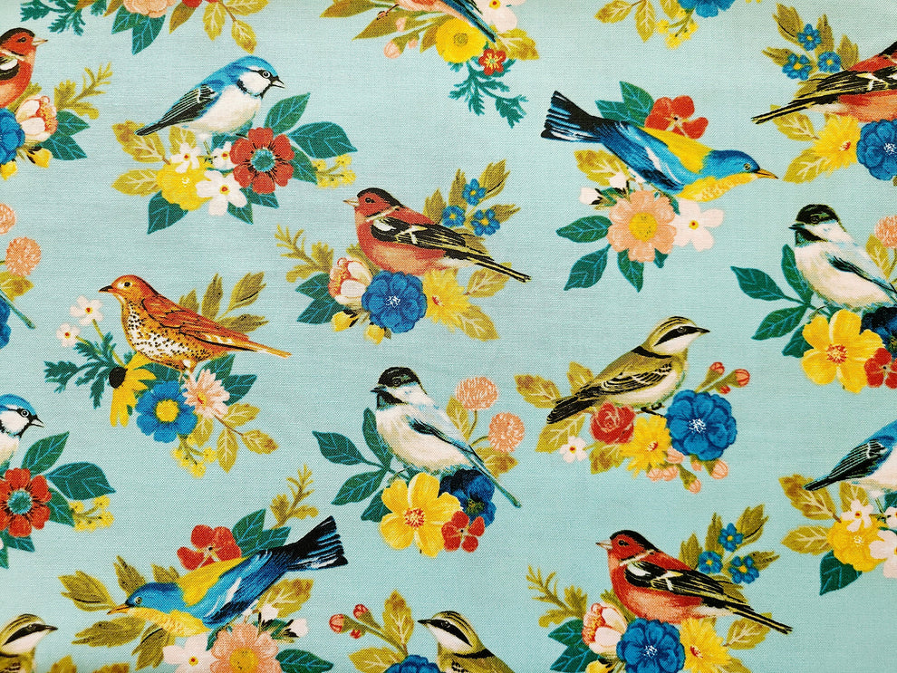 Songbird Cotton Calico Fabric from Brother Sister Design Studio 100% c ...