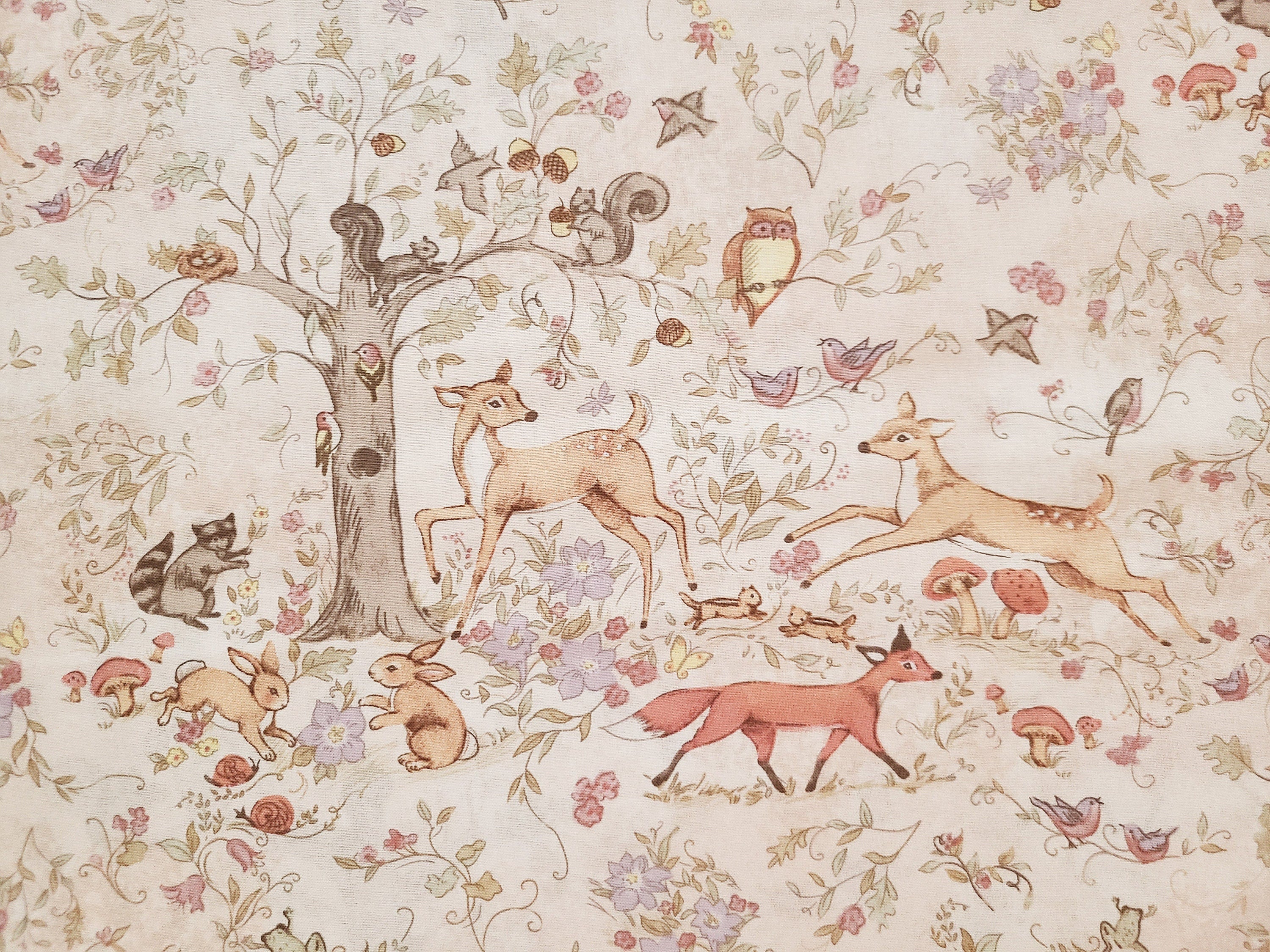 Susan Winget Woodland Buddies Nursery 100% Cotton Fabric – Hawk Ridge ...