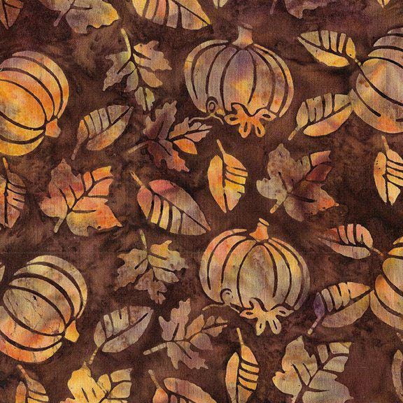 Island Batik 122367078 / Pumpkin Leaves-Brown Bronze 100% cotton flora ...