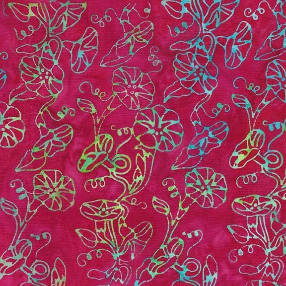 Island Batik 112402360 / Morning Glory-Red Cherry 100% cotton floral B ...